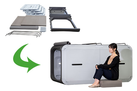 Sleep capsule with simple assembly｜Capsule Bed "Sleep Capsule"